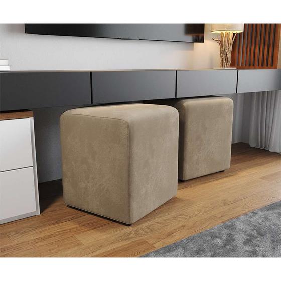 Puff Siena Bege - Mobly - Puffs - Magazine Luiza