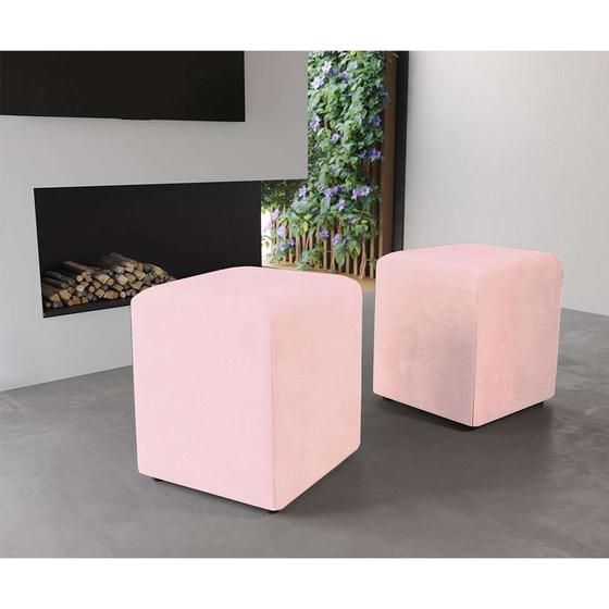 Puff Siena Rosa Claro - Mobly - Puffs - Magazine Luiza