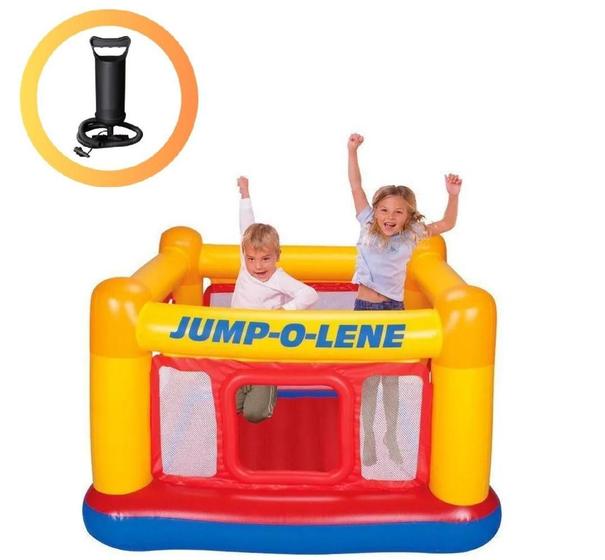 Pula Pula Inflável infantil Playhouse Jump O Lene Bomba ar - Intex ...