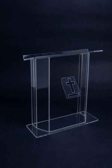 Púlpito de Acrílico Cristal Com Bíblia Gravada a Laser - Mundo do ...