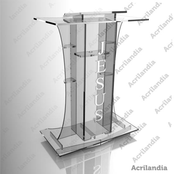 Púlpito Resistente 8mm Bonito Igreja Empresarial Eventos com Gravação ...