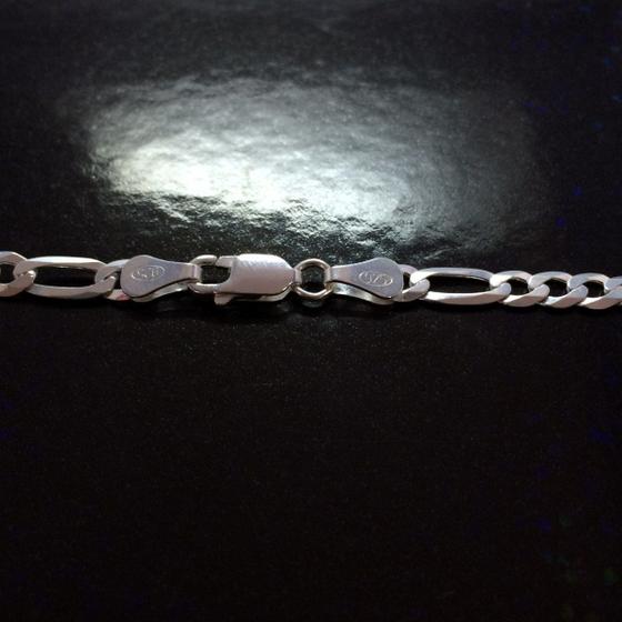 Pulseira Masculina Italiana Prata 925 Modelo 3/1 4 Mm 19 Cm - Lojas La ...