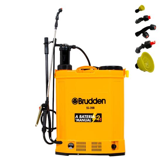 Pulverizador Elétrico Bateria e Manual SS-20B Brudden 20L com Kit 5 Bicos - Pulverizador ...