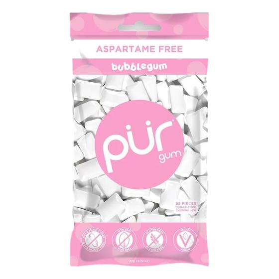 PUR Goma de mascar sem açúcar com xilitol - 55 unidades - Balas ...