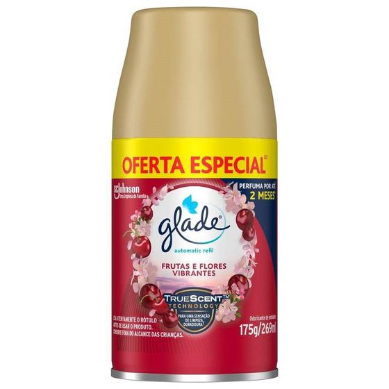 Purificador de Ar Glade Automatic Spray Frutas e Flores Refil 269ml - Refil para Odorizador e ...