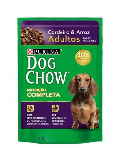 Purina Dog Chow Sachê Cordeiro Cães Adultos Raças Pequenas - Ração ...