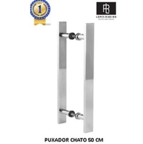 Puxador Duplo Aluminio Porta Pivotante ou Madeira ou Vidro Chato ...