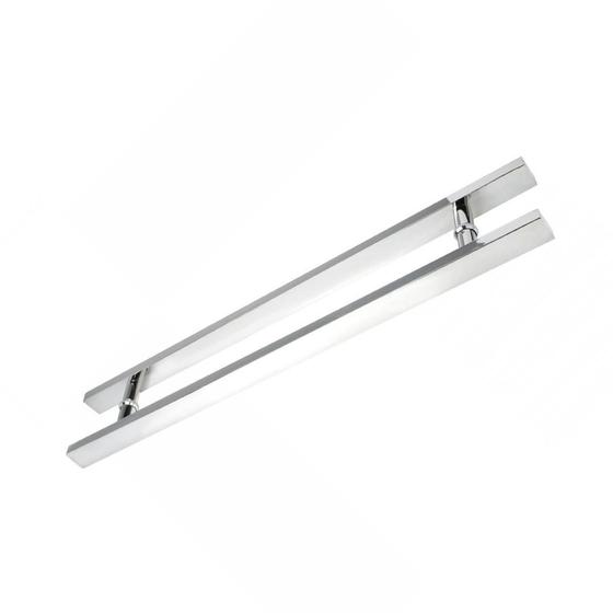 Puxador Inox Porta Pivotante De Vidro Barra Chata 45Cm - Impacto ...