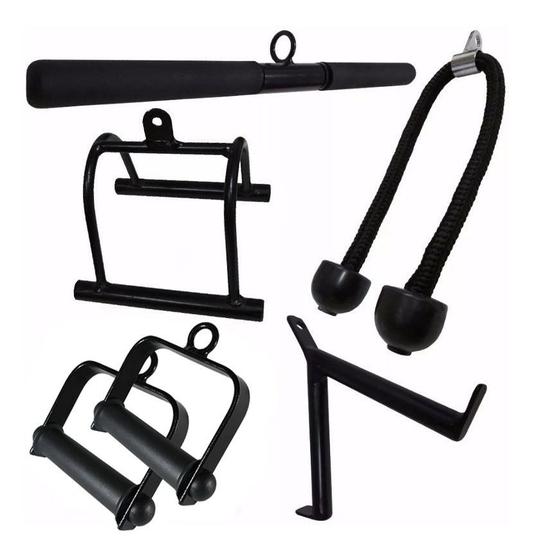 Puxador Musculação Kit Crossover Academia Reto Pulley - FamaFit ...