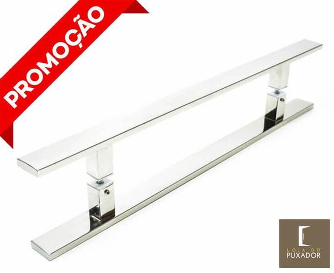 Puxador Portas Duplo Aço Inox Polido Clean 60 cm para portas ...