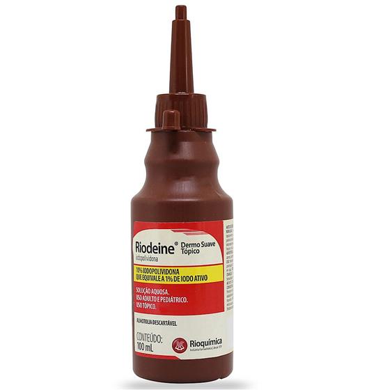 Pvpi Tópico Riodeine 100ml Iodopolividona Rioquímica - Rioquimica ...