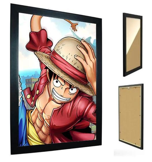 Quadro A3 C/ Moldura - One Piece - Monkey D. Luffy - M13 - FJ Utilitys ...