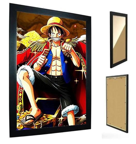 Quadro A3 C/ Moldura - One Piece - Monkey D. Luffy - M8 - FJ Utilitys ...