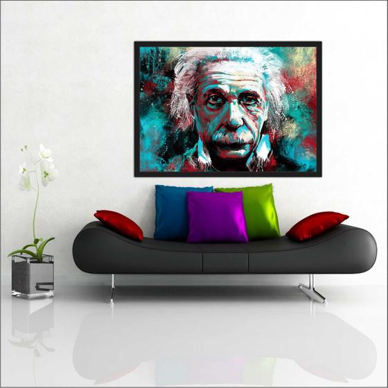 Quadro Albert Einstein Ciências Físico Filósofo Matemático B - Vital Quadros Do Brasil - Quadro ...
