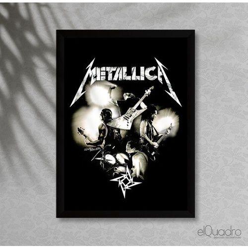 Quadro Banda De Rock Metallica C/ Moldura E Vidro A4 - elquadro ...