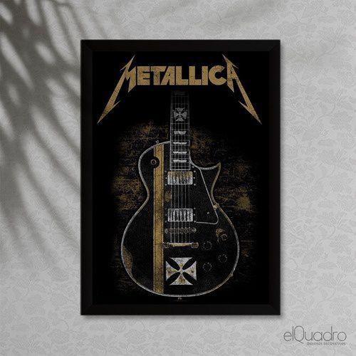 Quadro Banda Metallica De Rock - A4 Com Moldura E Vidro - elquadro ...