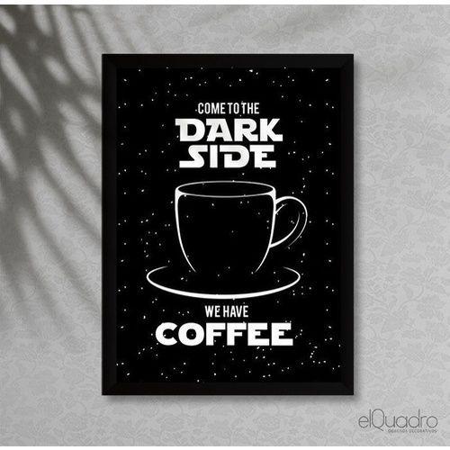 Quadro Cantinho Do Café Dark Café C/ Moldura E Vidro A4 - elquadro ...