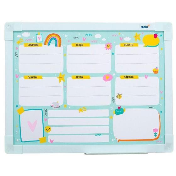 Quadro canvas planejamento semanal mensal lousa planner mural tarefas ...