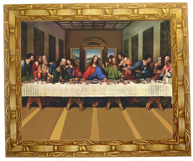 Quadro Da Santa Ceia, Mod. 02, Tam.30x25cm. Angelus - Quadro Decorativo ...