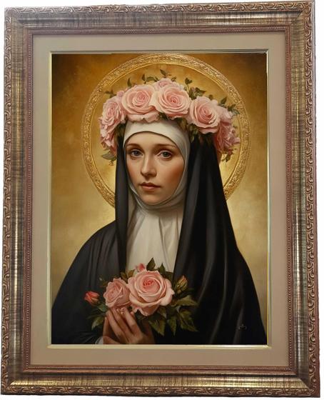 Quadro Da Santa Rosa De Lima, Mod. 02, Tam. 53x43cm. Angelus - Dom Geraldo - Quadro Decorativo ...