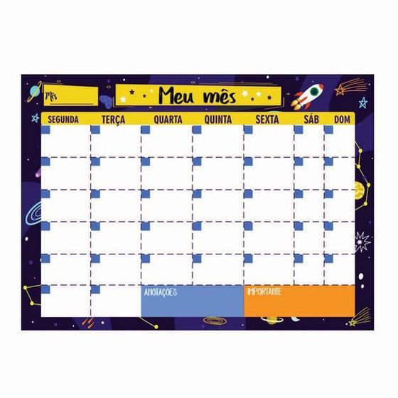 Quadro de Planejamento Mensal 29x40cm - QUADROS - Quadro de ...