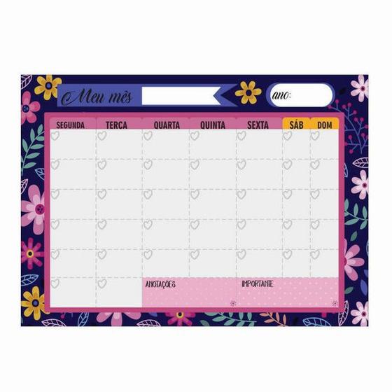 Quadro de Planejamento Mensal 29x40cm - QUADROS - Quadro de ...