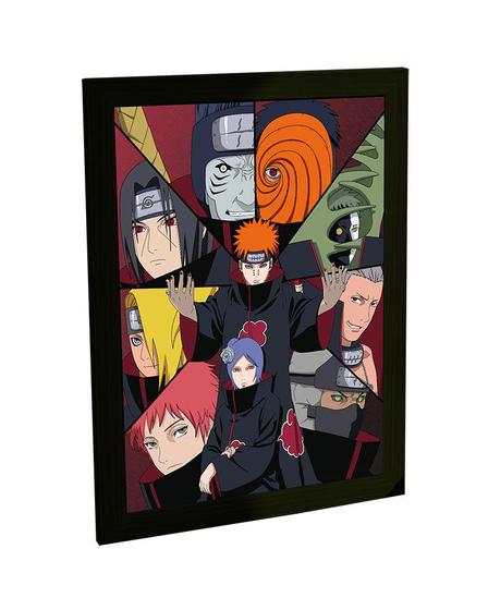 Quadro Decorativo Akatsuki Naruto 01 Poster c/ Moldura A4 - Isca Zero ...