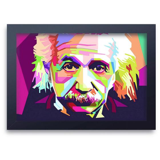 Quadro Decorativo Albert Einstein 01 Mdf 30X20Cm - Mix Adesivos - Quadro Decorativo - Magazine Luiza