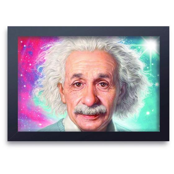 Quadro Decorativo Albert Einstein 08 MDF 30x20cm - Mix Adesivos - Quadro Decorativo - Magazine Luiza