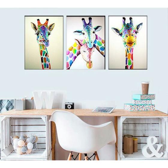 Quadro decorativo arte grafite dos desenhos animados animais gato cão ...