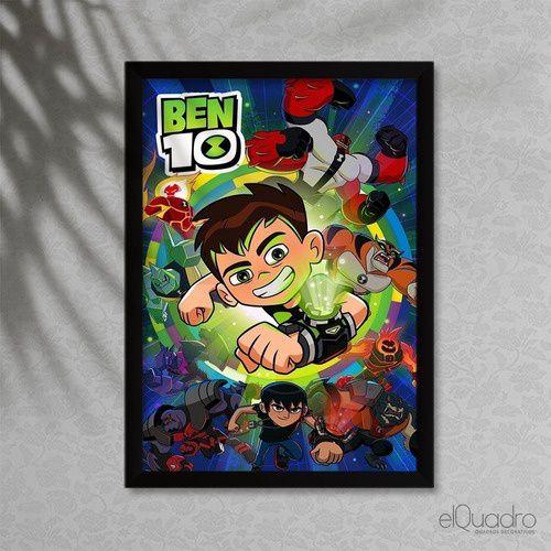 Quadro Decorativo Ben 10 - A3 Com Moldura E Vidro - elquadro - Quadro ...