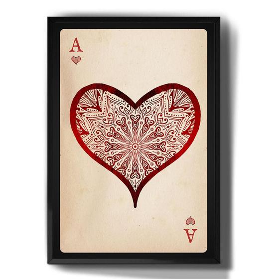 Quadro Decorativo Carta Baralho Copas Mandala Arte - Tribos - Quadro ...