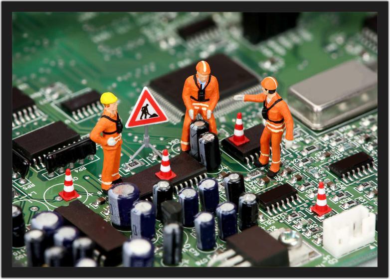 Quadro Decorativo Eletrônica Informática Moldura Rc09 - Vital Quadros ...