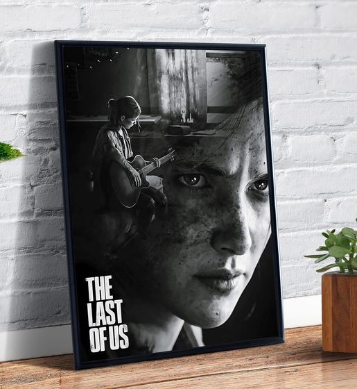 Quadro Decorativo Emoldurado The Last Of Us Ellie Tocando Violão