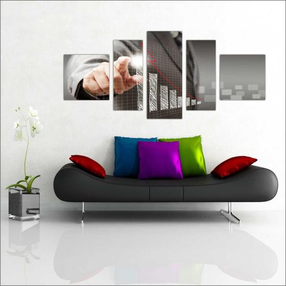 Quadro Decorativo Escritórios Contabilidade Contador 5 Peças T1 - Vital ...