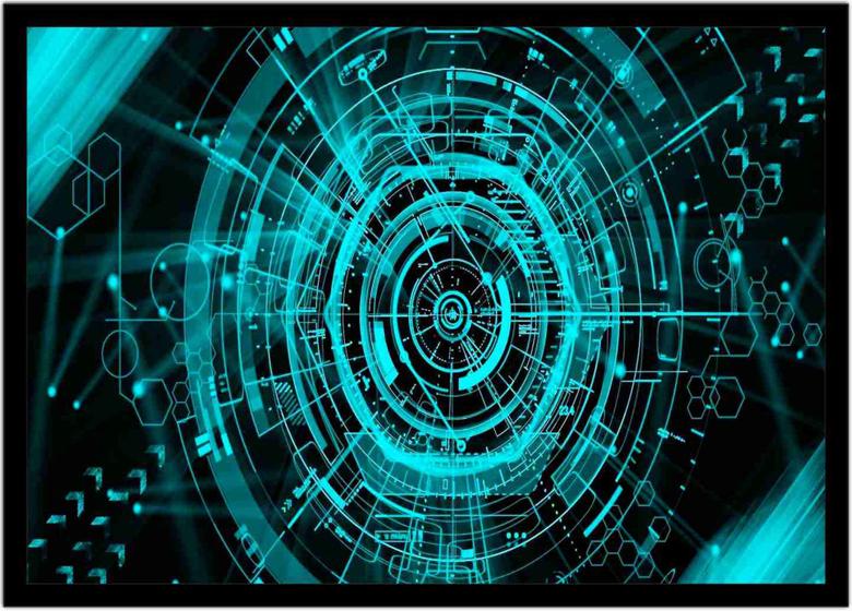 Quadro Decorativo Informática Abstrato Tecnologia Computação Lojas ...