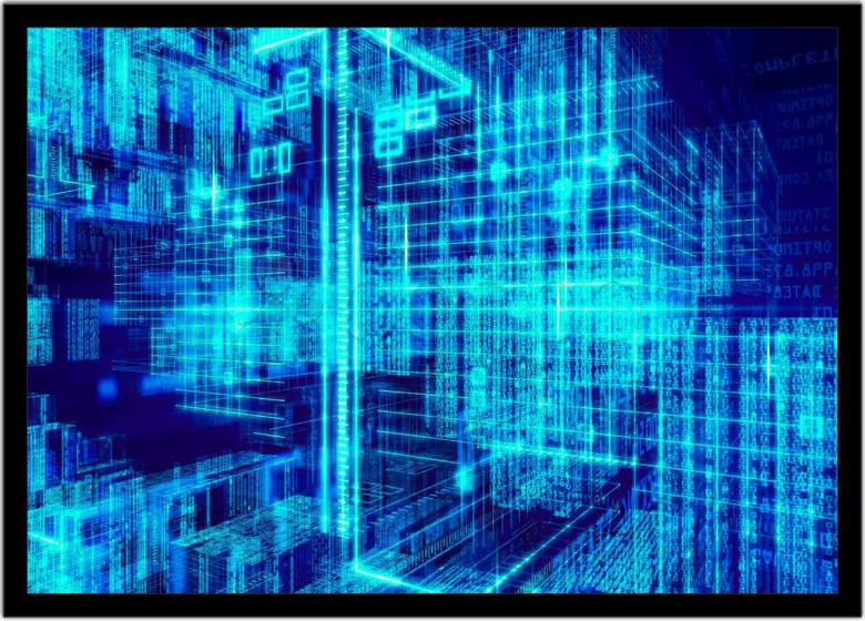 Quadro Decorativo Informática Tecnologia Abstrato Computação Lojas ...