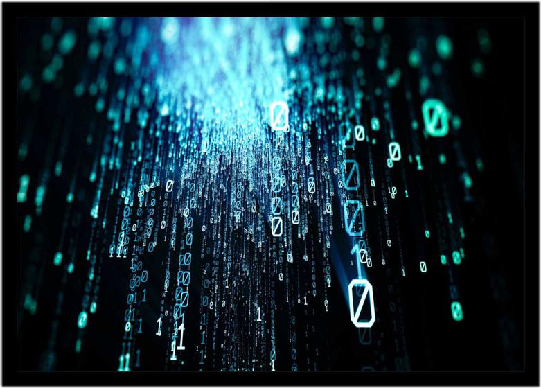 Quadro Decorativo Informática Tecnologia Binário Computação Lojas Salas ...