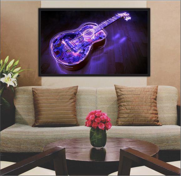Quadro Decorativo Instrumento Musical Violão Salas Decorar - Vital ...