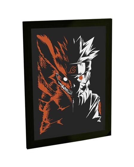 Quadro Decorativo Naruto Nove Caudas Kyuubi Poster Anime - Bhardo ...