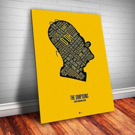 Quadro Decorativo Simpsons Frases Homer - Caverna Quadros - Quadro ...