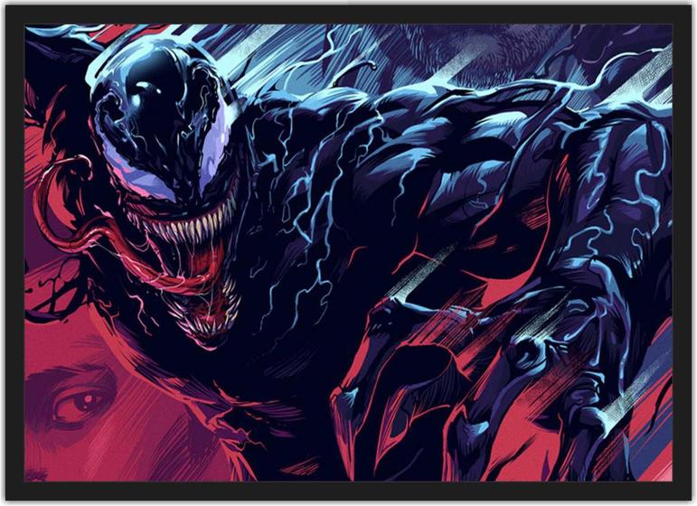 Quadro Decorativo Super Heróis Venom Com Moldura - Vital Quadros ...