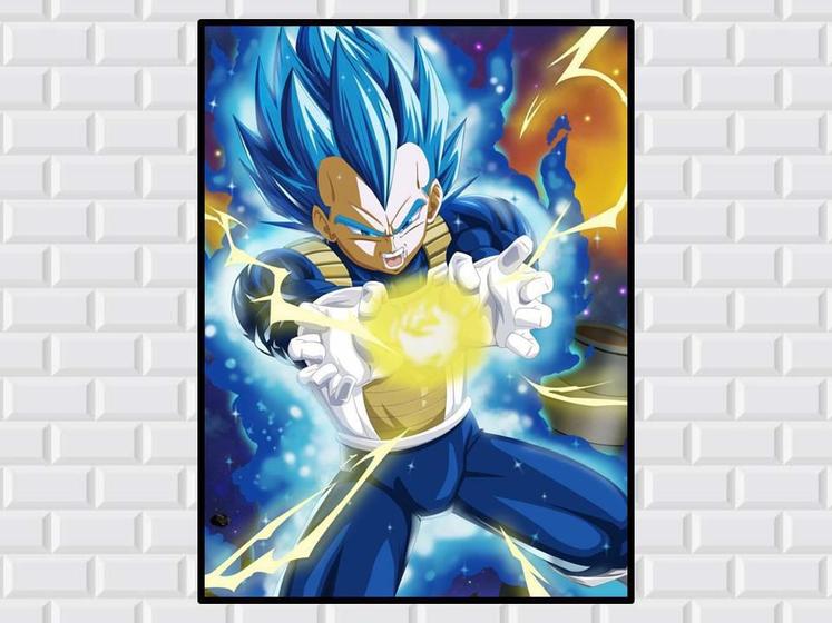 Quadro Dragon Ball Super - Vegeta Ssj Blue (Final Flash) - G2U - Quadro ...