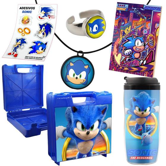 Quadro Game Sonic Lancheira Infantil Copo Personalizado Nerd - Geeks ...