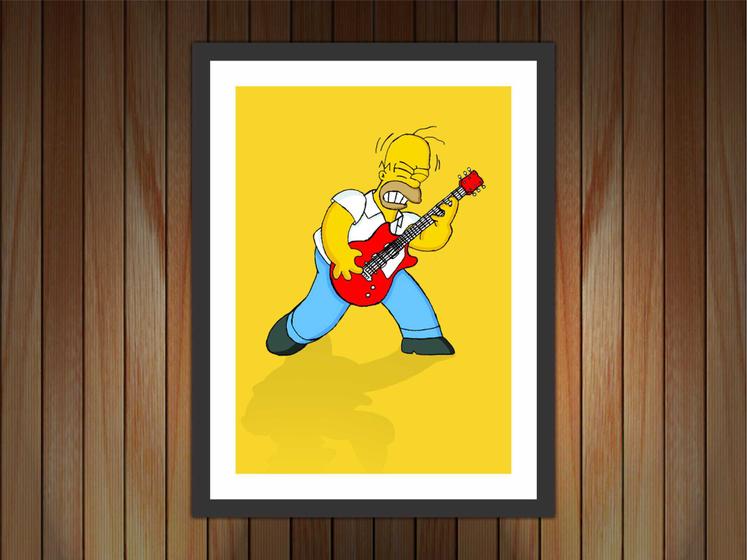 Quadro Geek Nerd Homer Simpson Quartos Salas Moldura - Vital Quadros Do ...