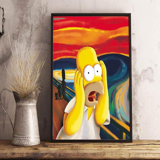 Quadro Homer Simpson O Grito Meme Desenho Poster Tamanho 30x45 Cm ... Quadro Homer Simpson O Grito Meme Desenho Poster Tamanho 30x45 Cm ...