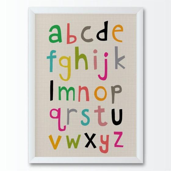 Quadro infantil abc letras do alfabeto colorido - Conspecto - Quadro ...