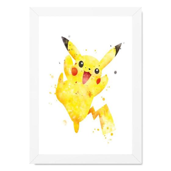 Quadro Infantil Pokemon Pikachu em Aquarela - Wallkids - Quadro ...