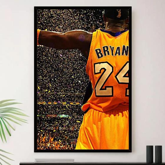 Quadro Kobe Bryant Mvp Campeão Decorativo A4 23x33cm - So Quadro ...