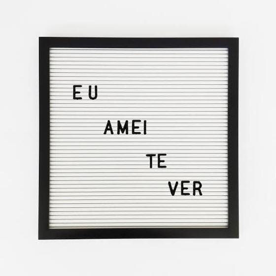 Quadro Letter Board - Letras, números e símbolos - Quadro Decorativo ...